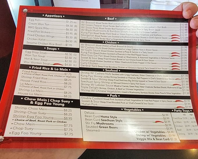 The menu reads like a seafood lover's bucket list. Each item a promise of oceanic delights waiting to be discovered.