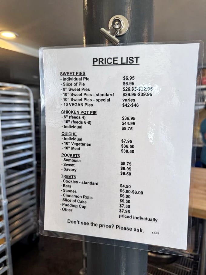 This menu isn't just a list—it's a roadmap to paradise. Notice how "cinnamon rolls" sits there innocently, as if it's not about to change your life.