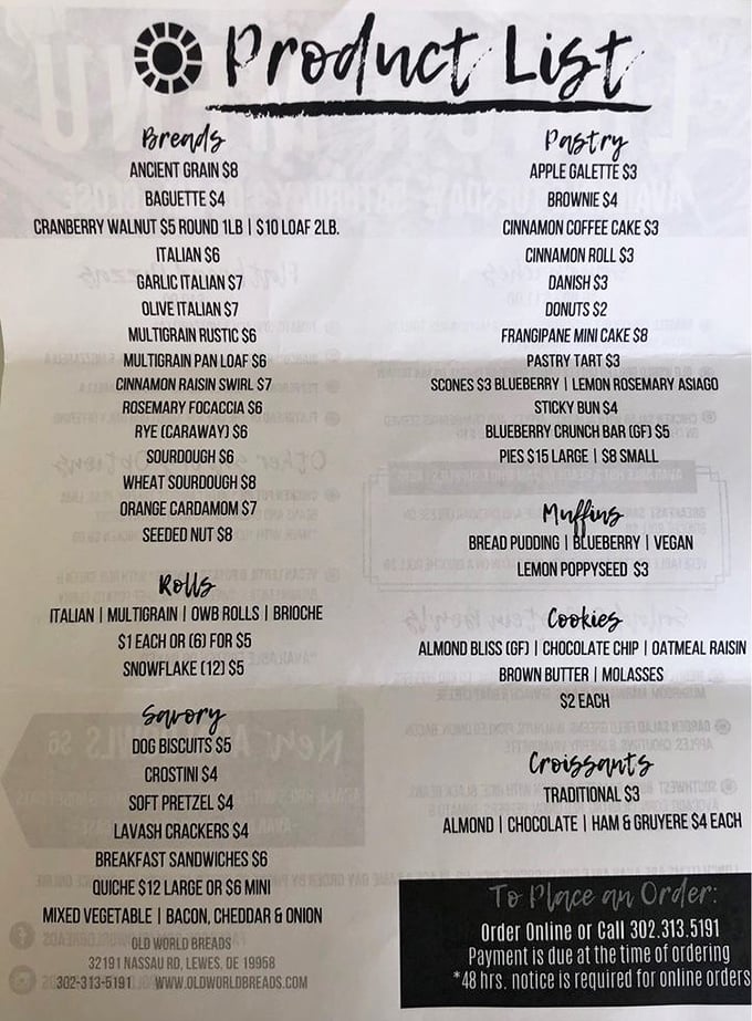 The menu board that launched a thousand road trips. Delaware's carb enthusiasts know this product list by heart—their stomachs growling at the mere mention of "Orange Cardamom."