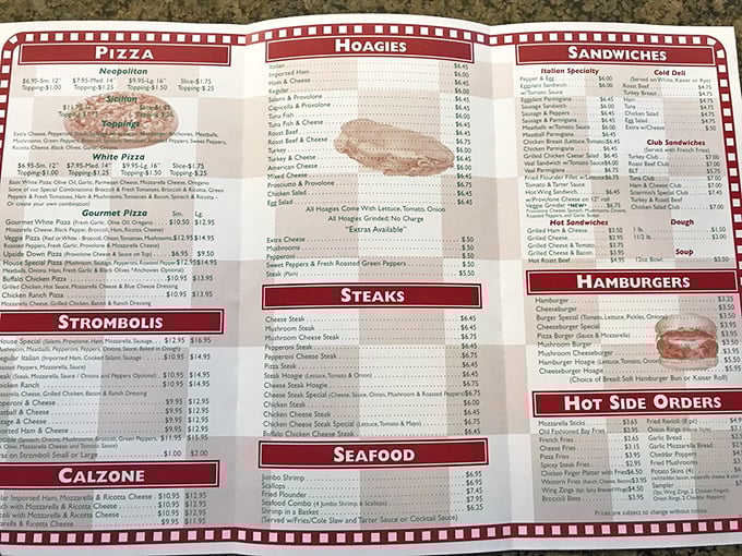 This menu isn't just a list of food—it's a roadmap to happiness. From Neapolitan pies to loaded strombolis, decision paralysis has never been so delicious.