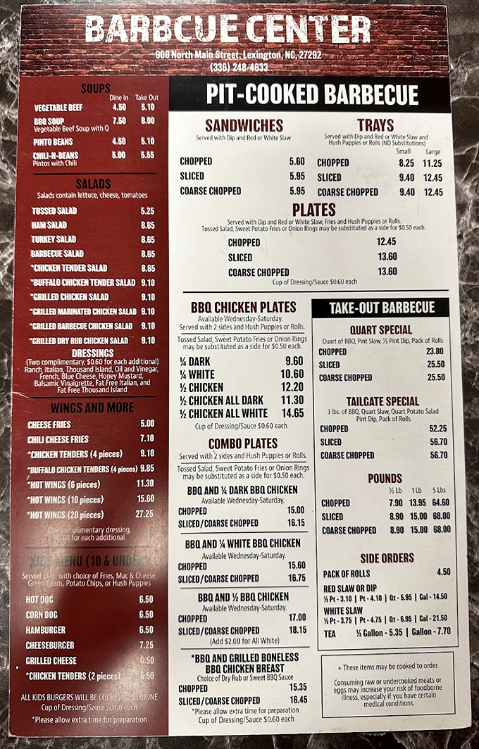 A menu that reads like a love letter to Southern comfort food. The hardest relationship you'll have today is choosing what to order.