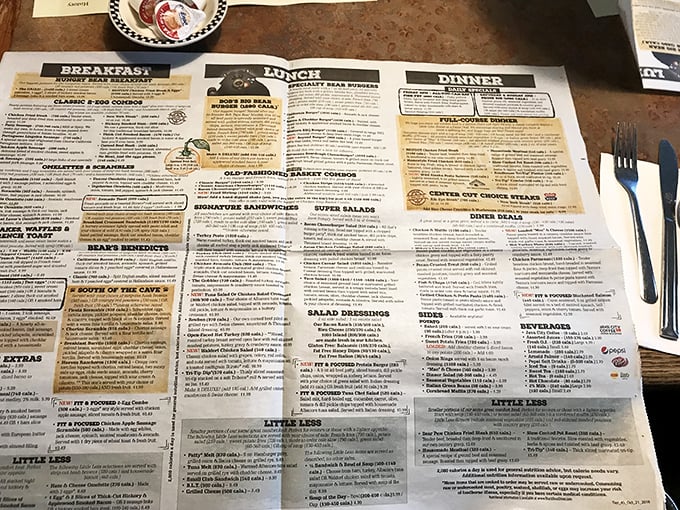 The menu at Black Bear isn't just extensive—it's practically a novella of comfort food classics that requires strategic planning and possibly a snack to read through.