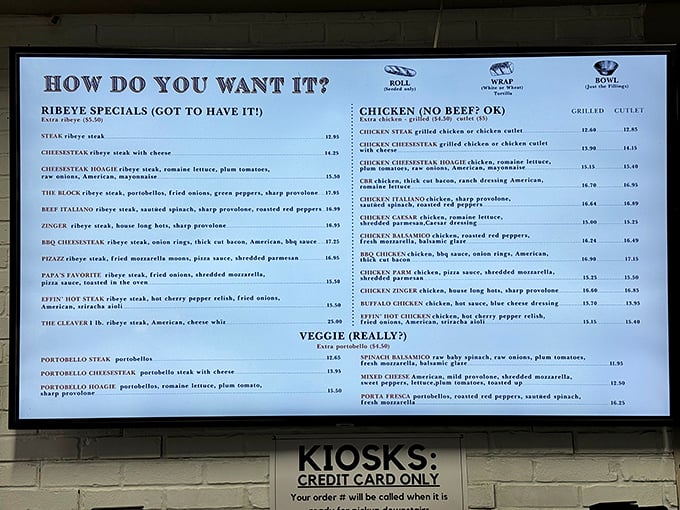 The menu board at Cleavers reads like a love letter to carnivores. Each option more tempting than the last, it's decision-making torture of the most delicious kind.