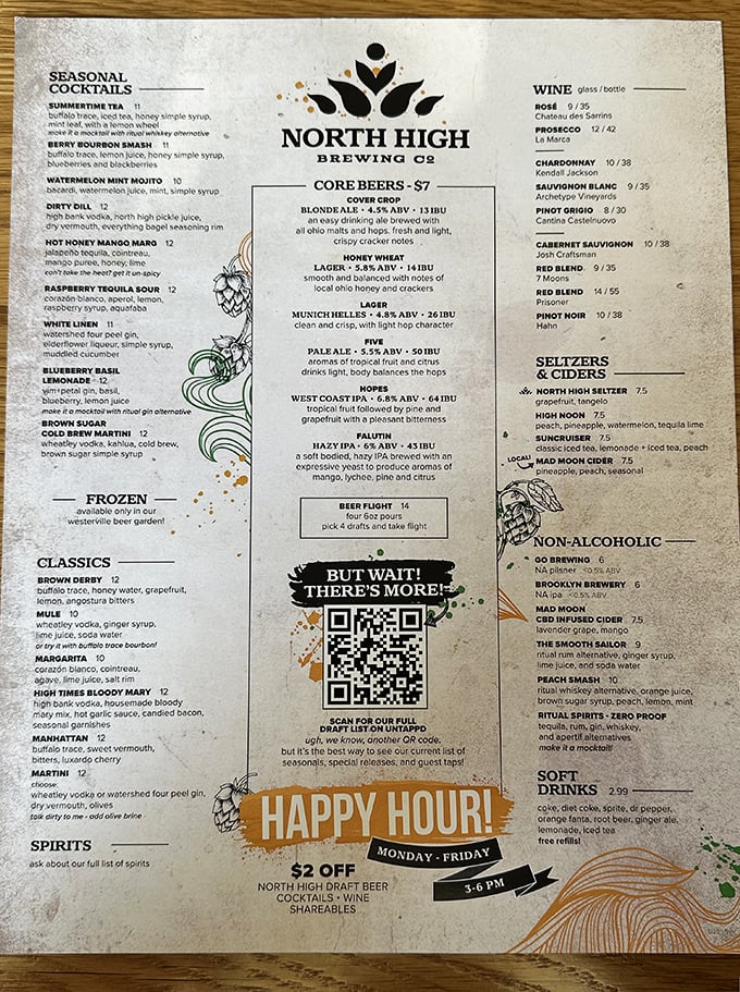 A menu that reads like a love letter to craft beverages. Decision paralysis has never been so delicious or rewarding.