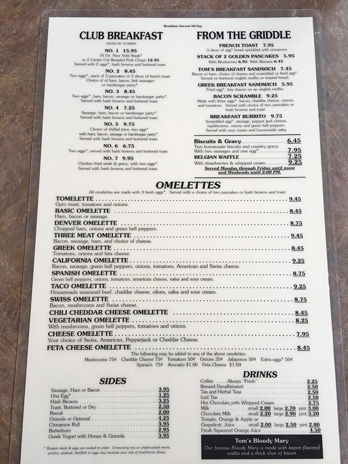 A menu that hasn't surrendered to food trends or tiny portions—this is democracy in dining form.