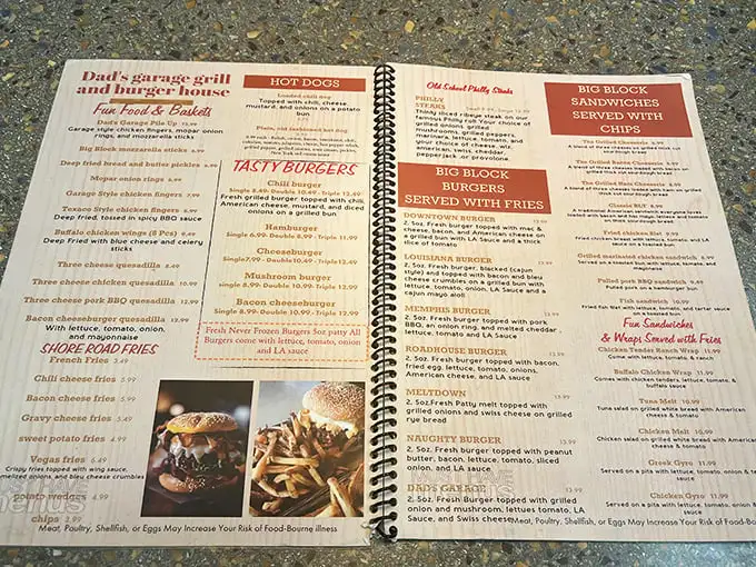This spiral-bound menu isn't just a list—it's a roadmap to flavor country, with breakfast as the scenic route everyone wants to take.
