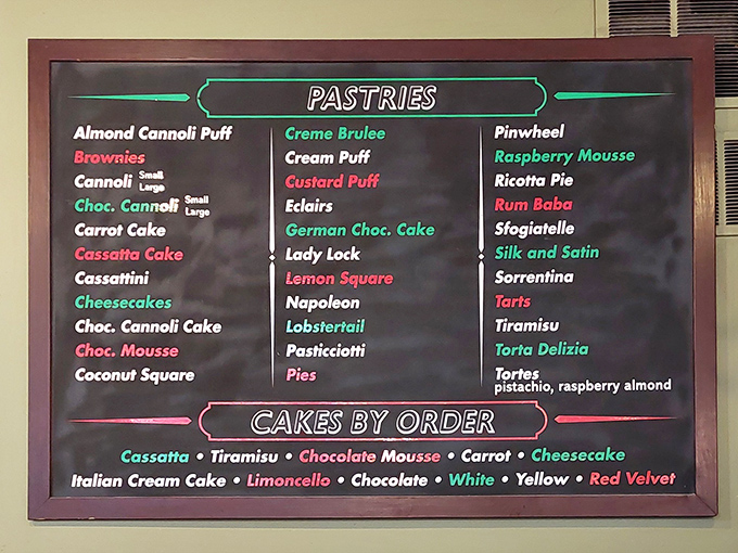This menu board isn't just a list—it's a roadmap to happiness. Each colorful item represents a different path to dessert nirvana.