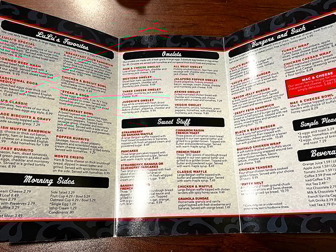 This menu isn't just a list of food—it's a roadmap to happiness. The hardest part is deciding which delicious path to take.
