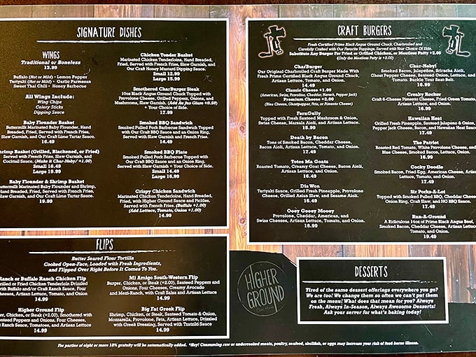 This menu isn't just a list of food—it's a roadmap to happiness. The hardest part is choosing which delicious path to take.