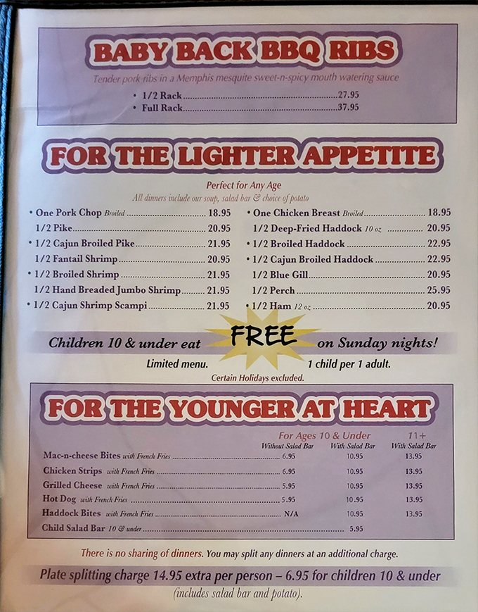 The menu promises "lighter appetites" but who are we kidding? This is Wisconsin—come hungry or go home!