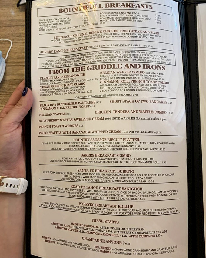 The menu reads like a love letter to breakfast enthusiasts—each item promising the kind of satisfaction that makes a two-hour drive completely justifiable.