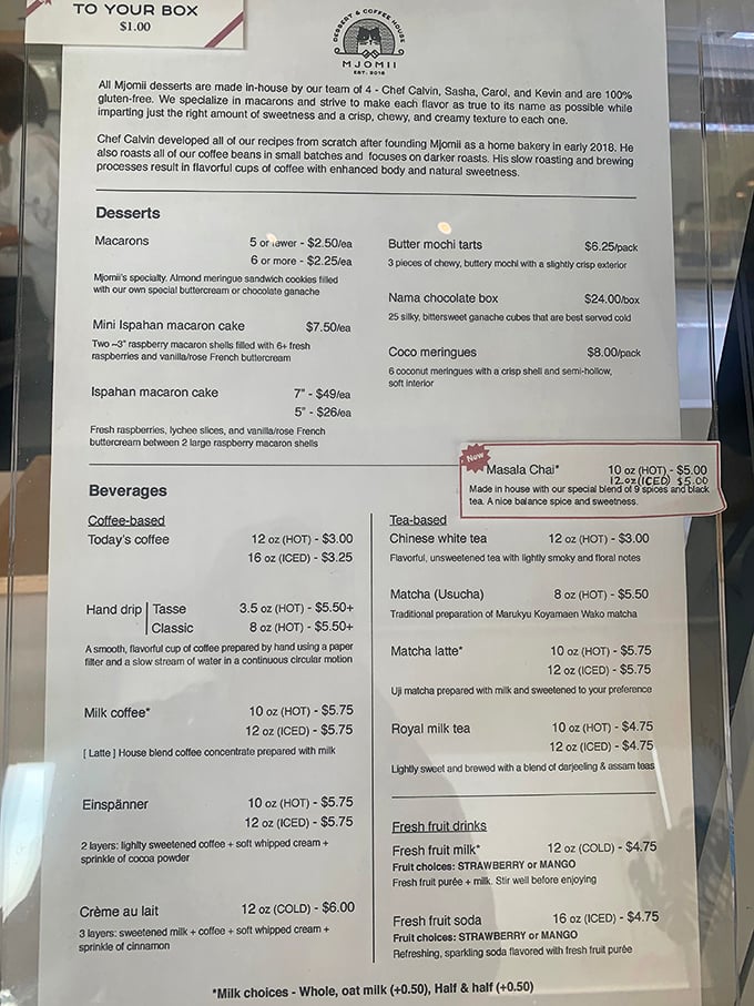This isn't just a menu—it's a roadmap to happiness. Each item represents a different path to the same delightful destination.