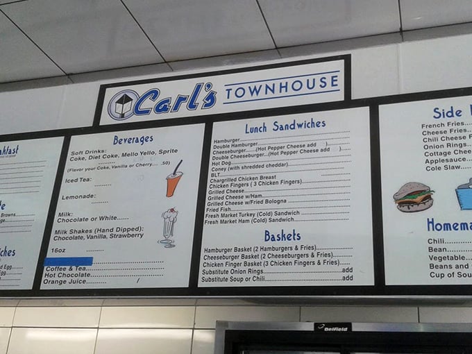 The menu board tells no lies—straightforward diner classics without pretension. In a world of QR codes and digital menus, this old-school approach feels refreshingly honest.