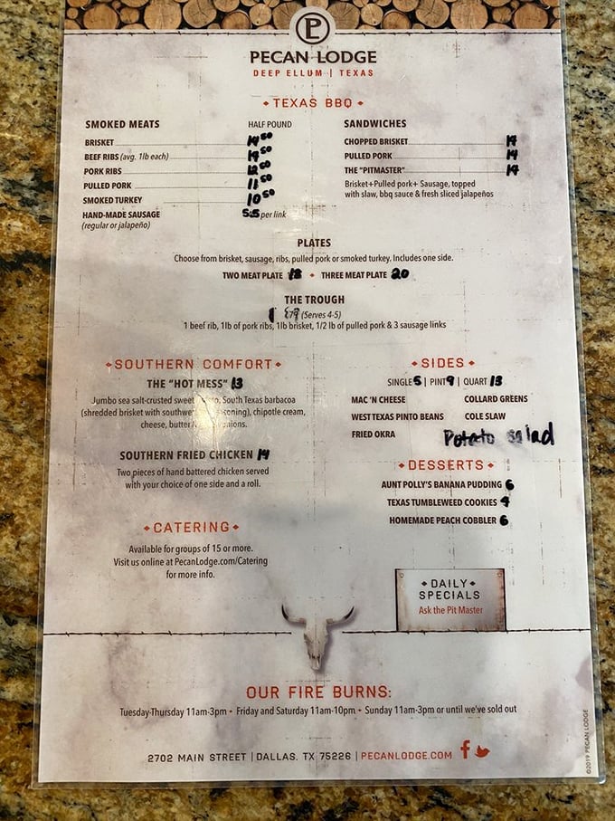 This menu isn't just a list—it's a roadmap to happiness. "The Trough" isn't a suggestion; it's a challenge worth accepting.