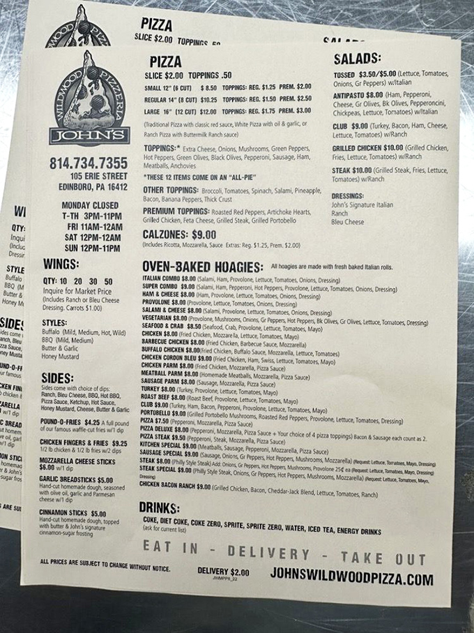 A menu that reads like a love letter to classic American comfort food, with chicken fingers stealing the spotlight.