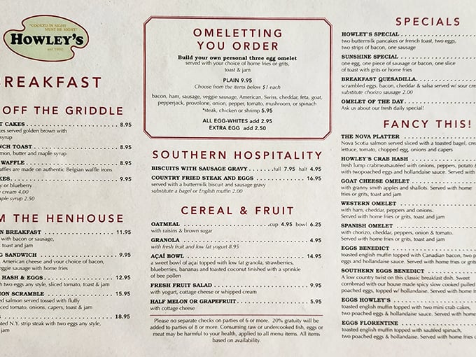 This menu isn't just food—it's a roadmap to happiness. "Omeletting YOU ORDER" might be the most beautiful phrase in the English language.