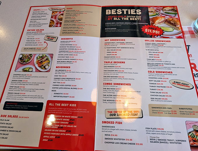 Menu decisions have never been so delightfully difficult—"Besties" indeed! The hardest relationship you'll navigate today is choosing just one sandwich.