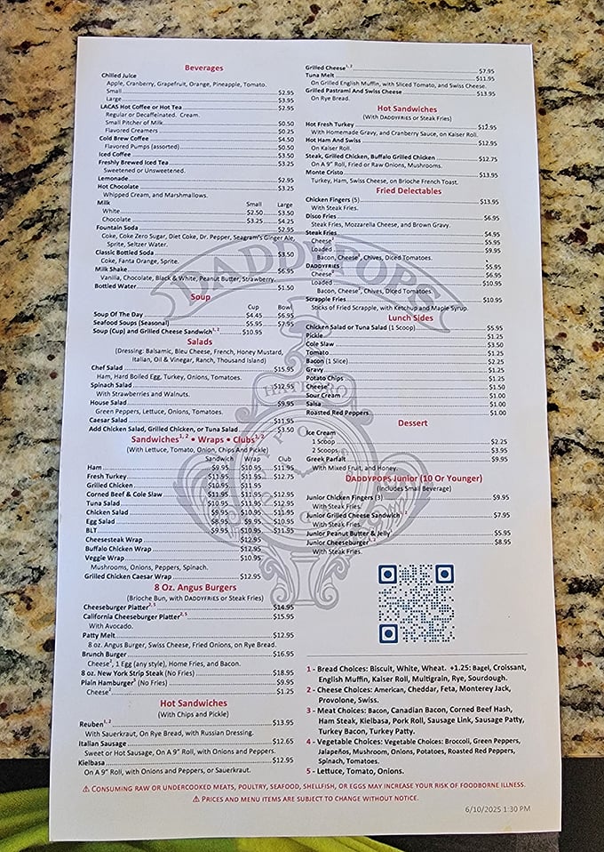 This menu isn't just a list of food—it's a roadmap to happiness. Each item represents a potential memory waiting to be made.