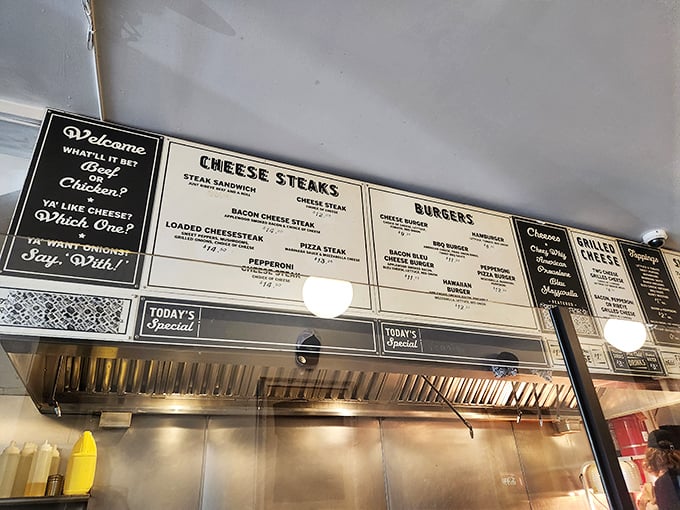 The menu board speaks the universal language of sandwich love – simple, straightforward, and promising delicious decisions ahead.