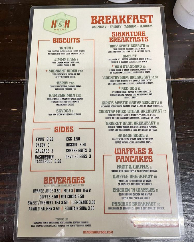 This menu isn't just a list of dishes—it's a roadmap to Southern comfort that makes decision-making deliciously difficult.