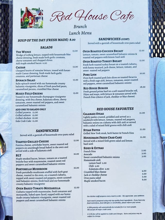 A menu that reads like a love letter to comfort food, where every item seems to whisper, "This is exactly what you're in the mood for."