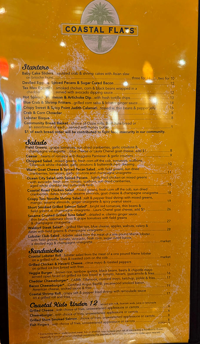 A menu that reads like a love letter to the ocean. Decisions this difficult should come with a therapist.