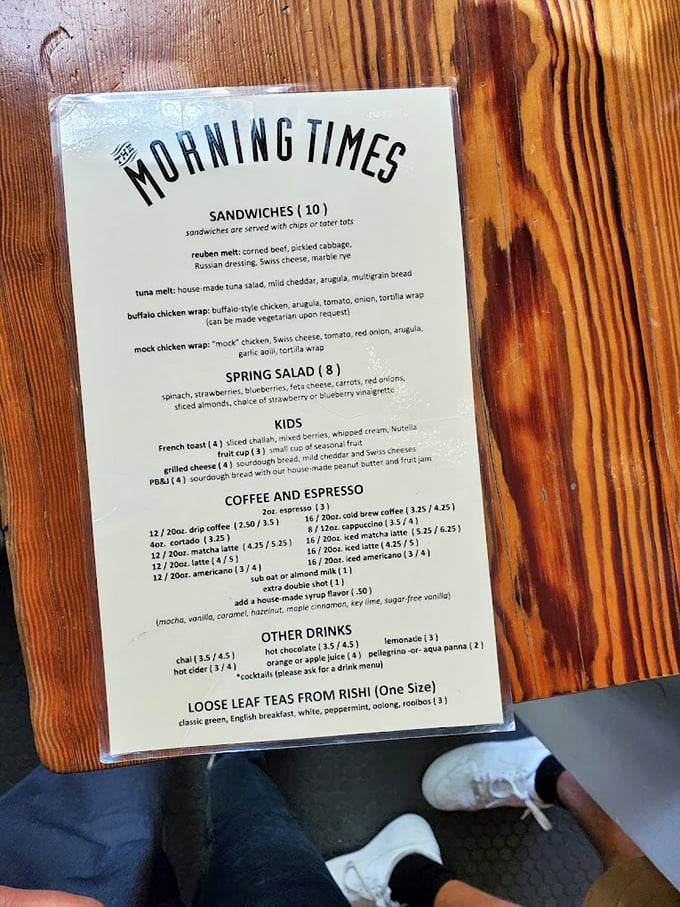 A menu that doesn't overwhelm but still makes decisions difficult – the breakfast version of "so many options, so little stomach space."