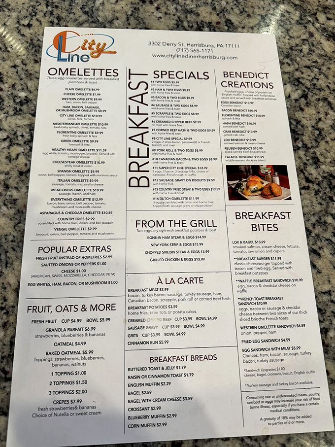 This menu reads like a love letter to comfort food done absolutely right.