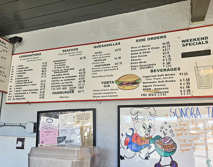 The menu board tells a delicious story without unnecessary plot twists. Simple categories, straightforward options, and the promise of satisfaction in every selection.