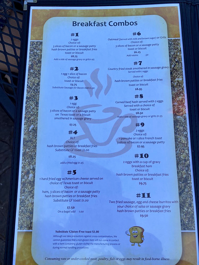 Breakfast combos that laugh in the face of diet culture. When a menu offers this many ways to enjoy gravy, you know you're in for comfort food paradise.
