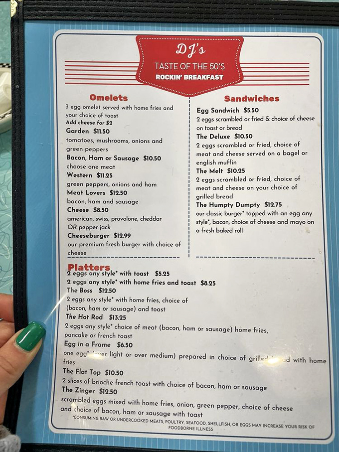 The menu reads like a greatest hits album of American comfort food. Each item promises satisfaction without pretension.