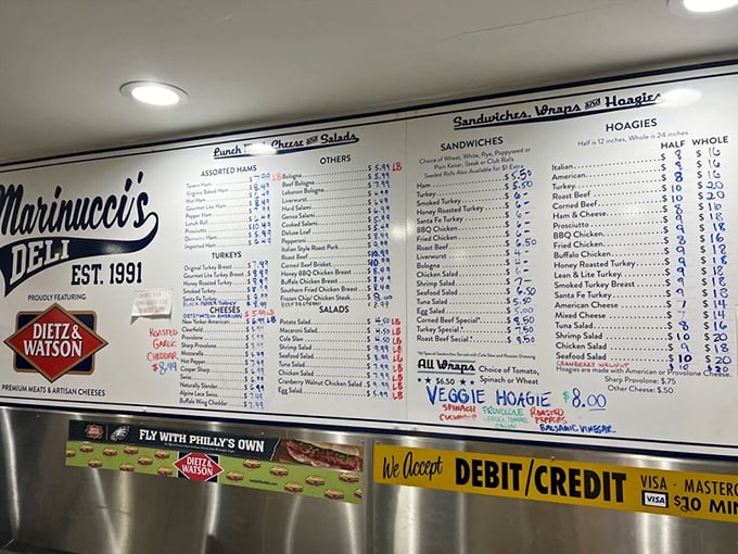 This menu board isn't just a list—it's a roadmap to flavor country with stops in every delicious neighborhood.