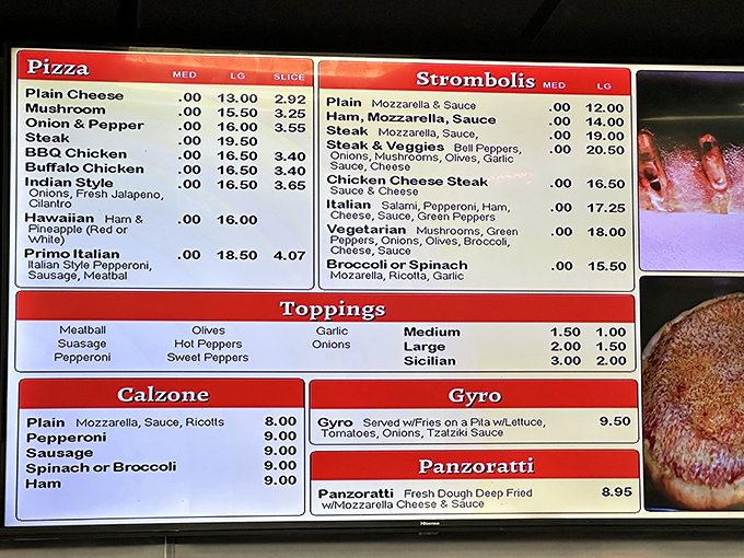 When a pizza menu also features strombolis and calzones, you know they're serious about their craft.