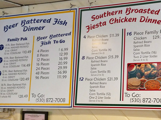 When a menu proudly features "Beer Battered Fish" in font that size, it's not just an item—it's practically the restaurant's middle name.