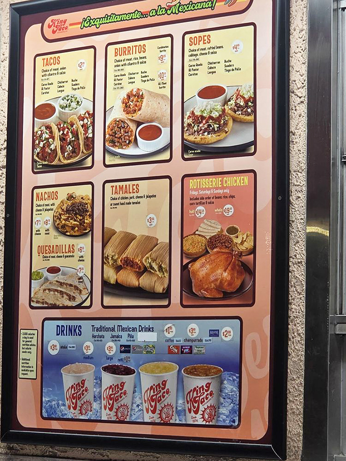 The menu board—a roadmap to happiness. Each photo represents not just a meal, but a potential memory in the making.