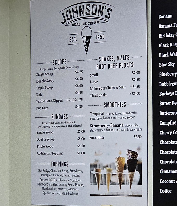 The menu board—a roadmap to happiness where every road leads to deliciousness. Study it like you're cramming for the most delicious exam ever.