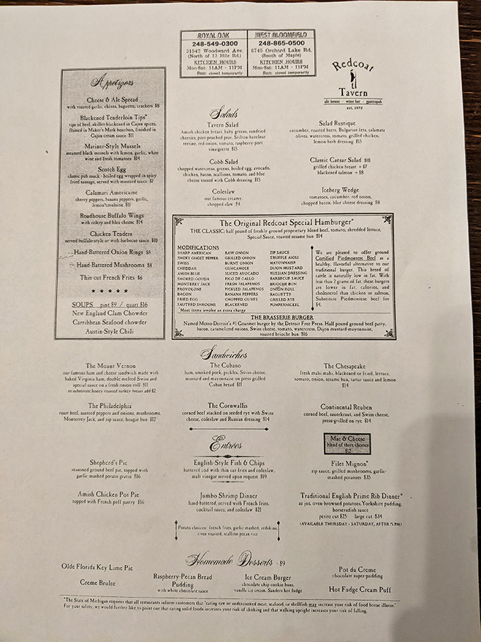 A menu that reads like comfort food poetry. The real challenge isn't deciding what to order—it's figuring out how to try everything. 