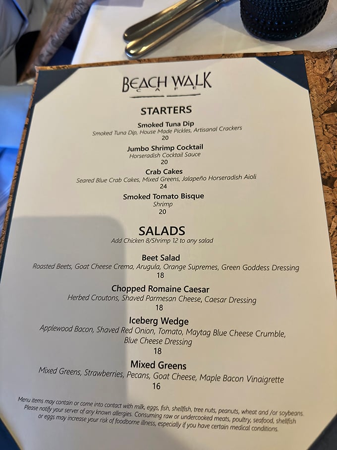 This isn't just a menu—it's a maritime treasure map where X marks the spot for seafood gold.