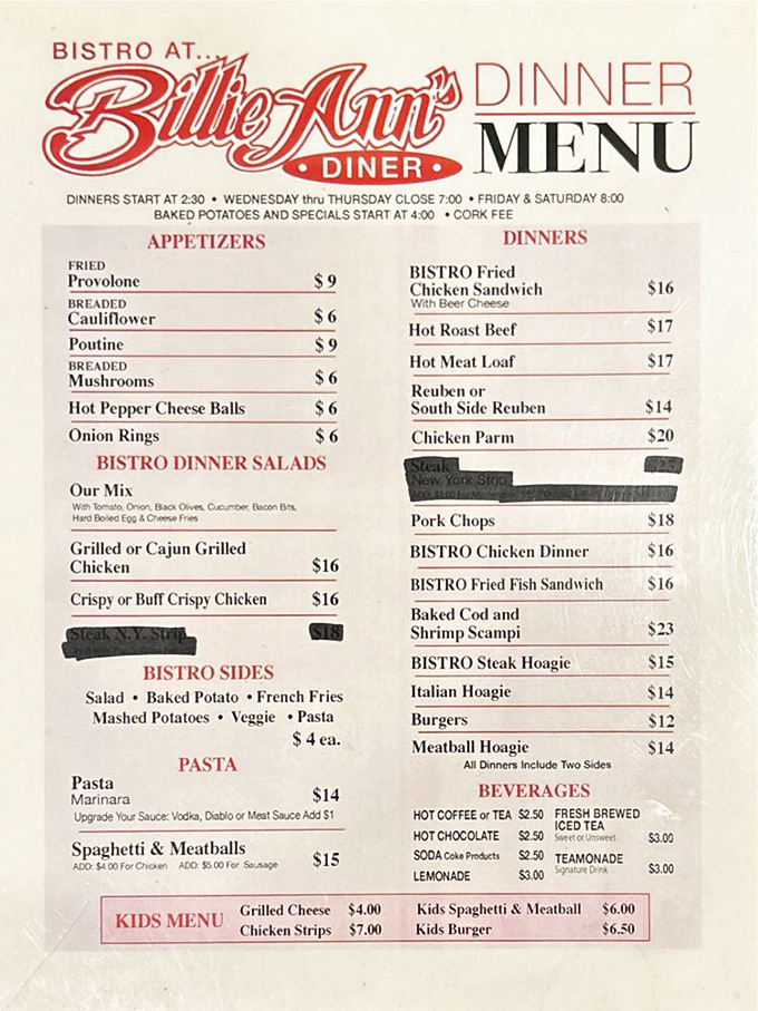 A menu that doesn't need fancy fonts or pretentious descriptions—just honest food that makes you want to plan your next visit before finishing your first meal.
