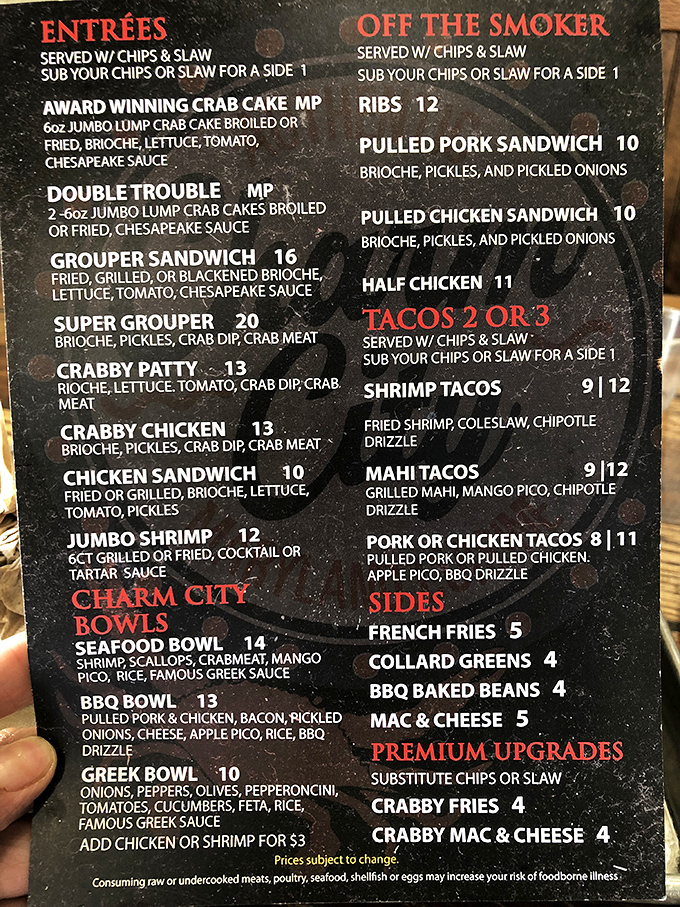 The menu board reveals the roadmap to flavor paradise. That Seafood Bowl is calling your name—loudly enough for your neighbors to hear.