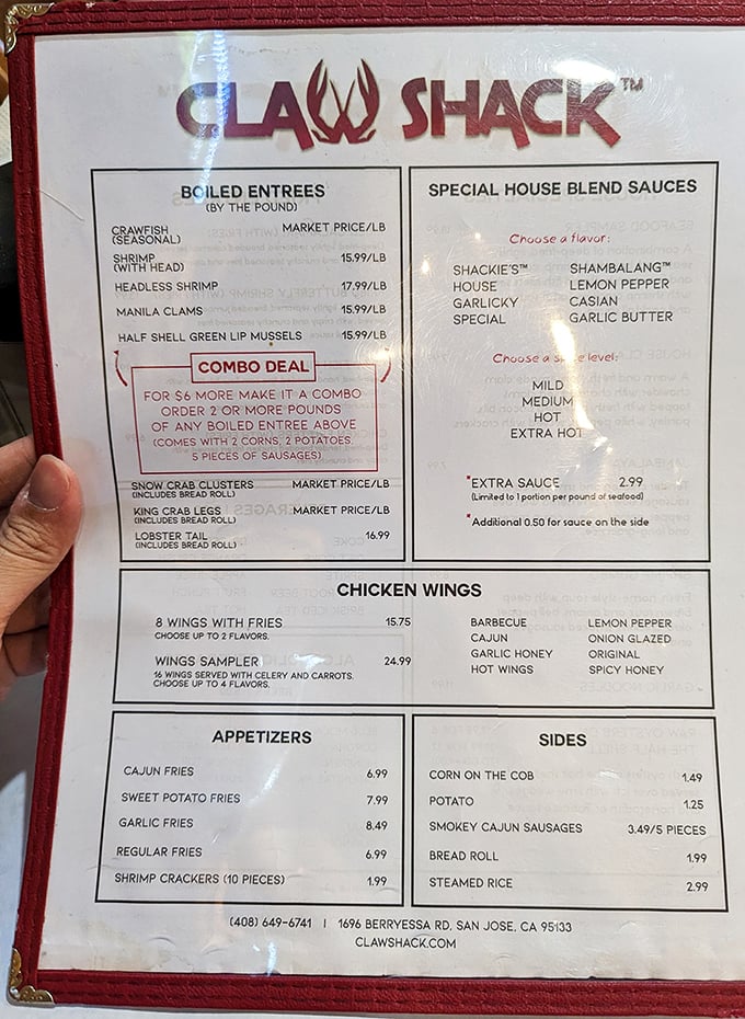 The menu at Claw Shack reads like poetry to seafood lovers – a symphony of shellfish possibilities with sauces that deserve their own fan club.