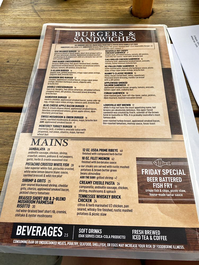 A menu that reads like a love letter to American comfort food—with enough creative twists to make you wonder if your grandmother secretly went to culinary school.