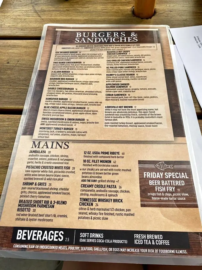 A menu that reads like a love letter to American comfort food—with enough creative twists to make you wonder if your grandmother secretly went to culinary school.