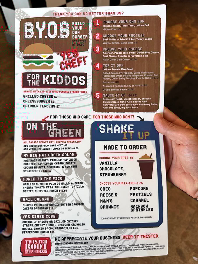The BYOB (Build Your Own Burger) menu is a choose-your-own-adventure for grown-ups. Like a good marriage, it's all about making the right choices.