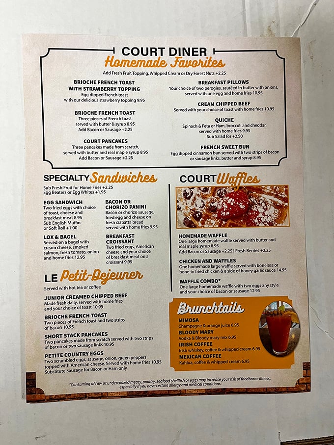 A menu that reads like a love letter to comfort food classics done right.