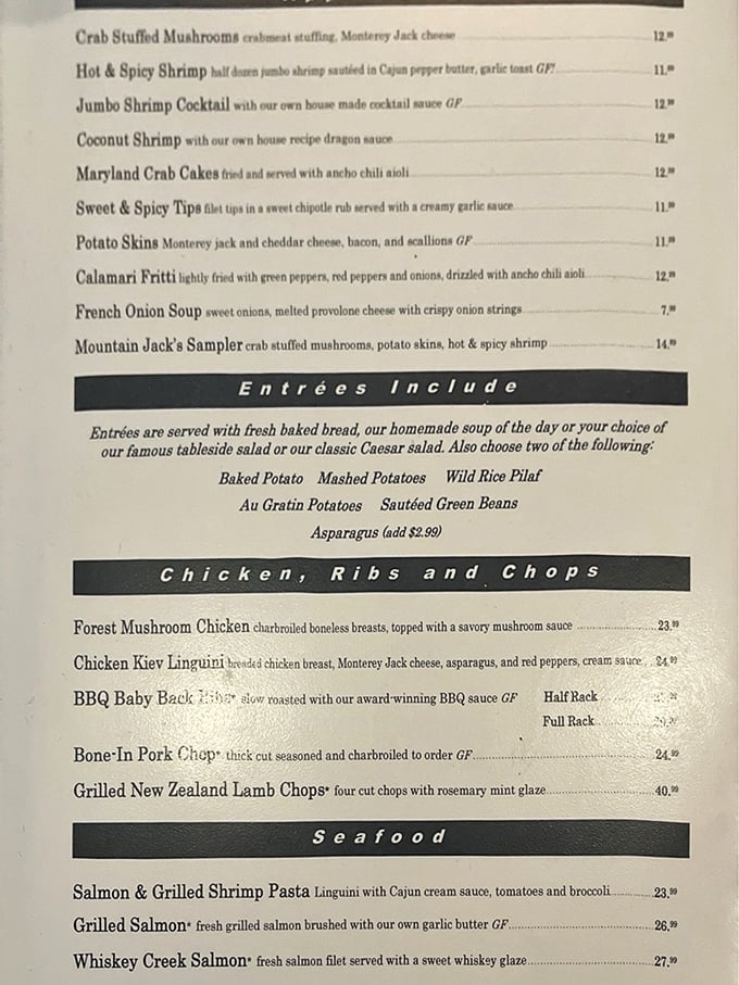 This menu isn't just a list of options—it's a roadmap to happiness with detours through seafood country and pit stops in cocktail town.