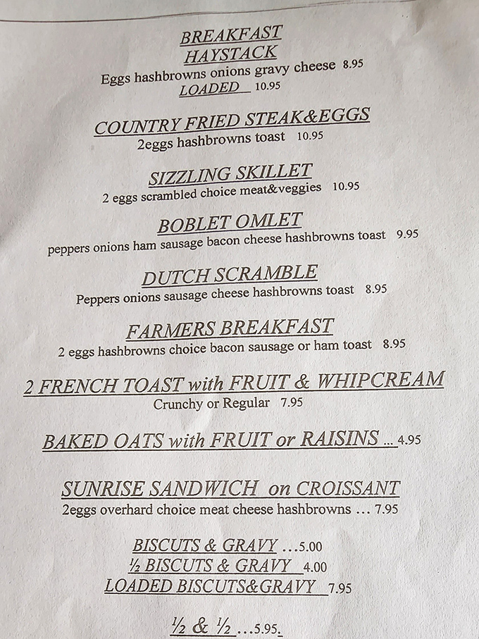 This menu isn't just a list of options—it's a roadmap to happiness. The "LOADED" designation is your passport to food nirvana.