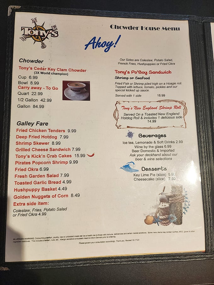 The menu proudly announces its three-time world champion status. In the chowder Olympics, this is Michael Phelps with a ladle.