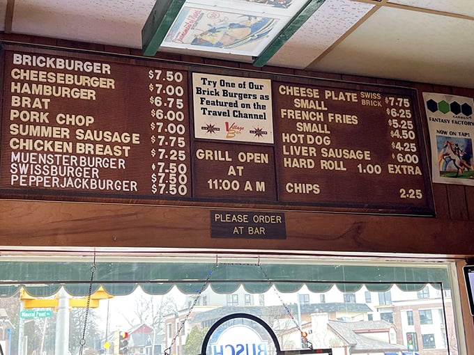A menu board that hasn't changed much over the years – because when you've perfected something, why mess with success?