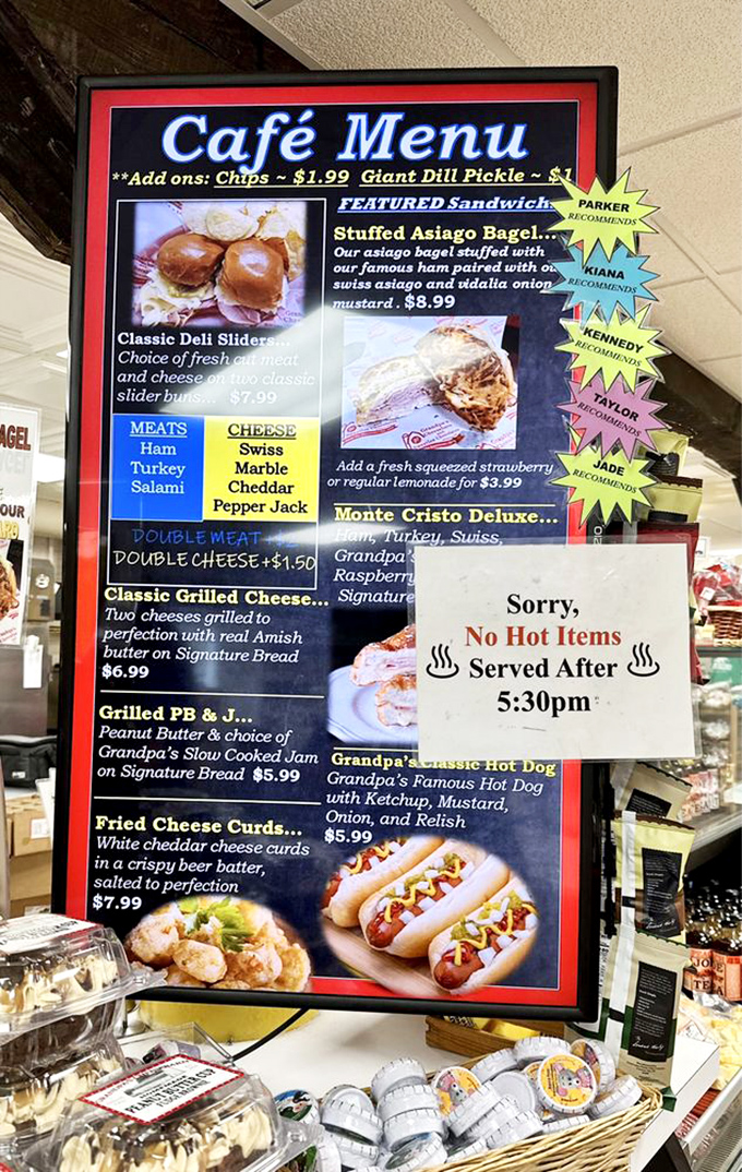 That menu isn't just food—it's a roadmap to happiness. The Stuffed Asiago Bagel has apparently earned celebrity status among regulars.